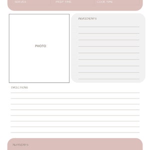 Digital Recipe Book - Etsy