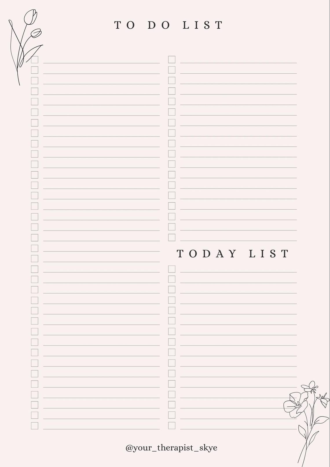 To-do List & Today List Template - Etsy