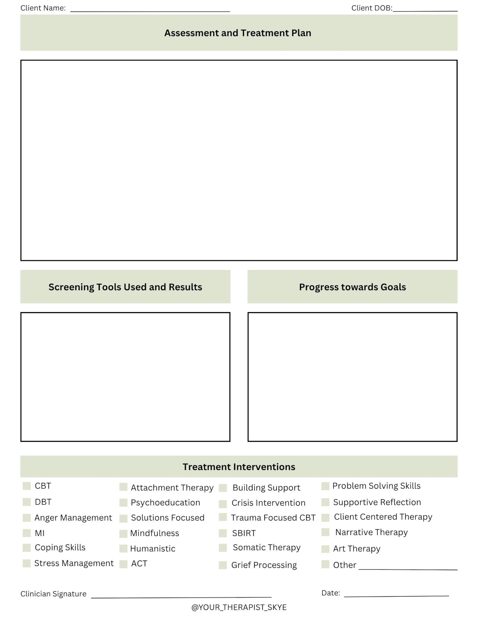Counseling/behavioral Health Progress Note Template - Etsy