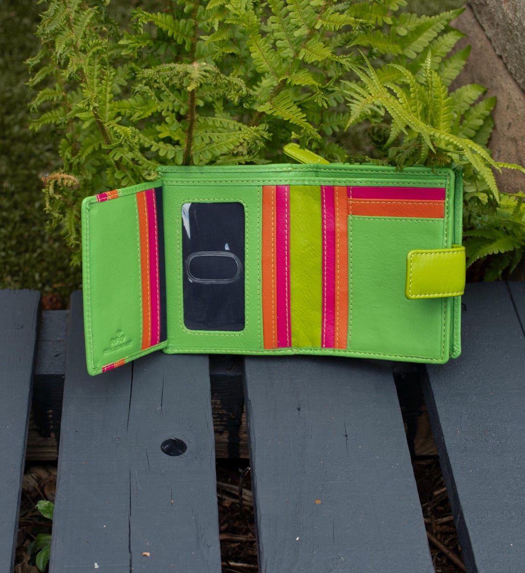 Handmade Green Leather Wallet – RFID Small Purse, Slim Card Holder - Etsy