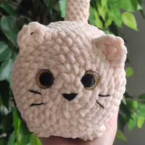 Small Cream Cat Loaf Plushie Crochet Handmade Soft Amigurumi Toy Unique ...