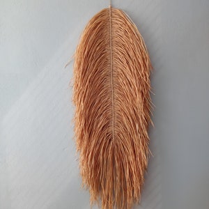 Handmade Raffia Wall Decor, 3 Pieces, Leaf Raffia Wall Decor, Bohemian ...