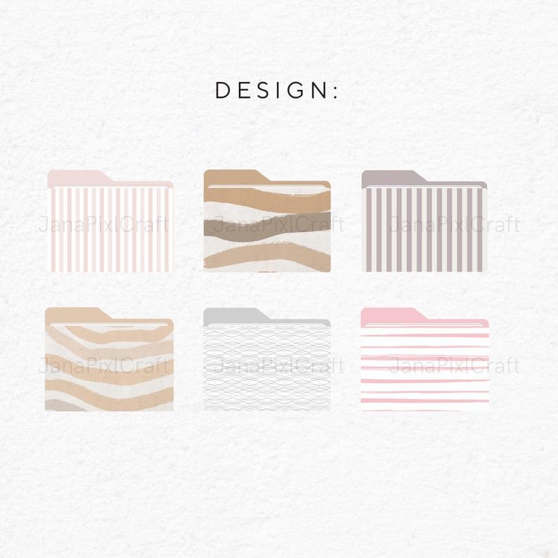 Abstract Folder Icons | Aesthetic Desktop Icons | Mac (PNG) & Windows ...