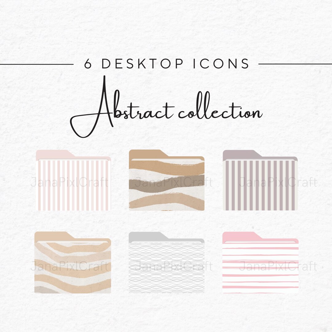Abstract Folder Icons | Aesthetic Desktop Icons | Mac (PNG) & Windows ...