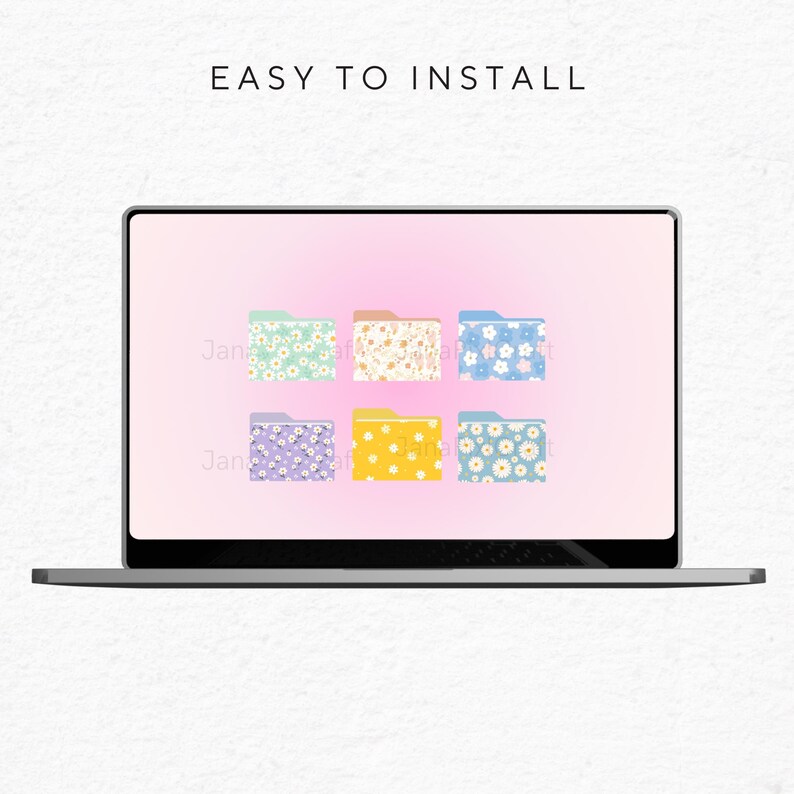 Aesthetic Flower Folder Icons | Cute Desktop Icons | Mac & Windows ...