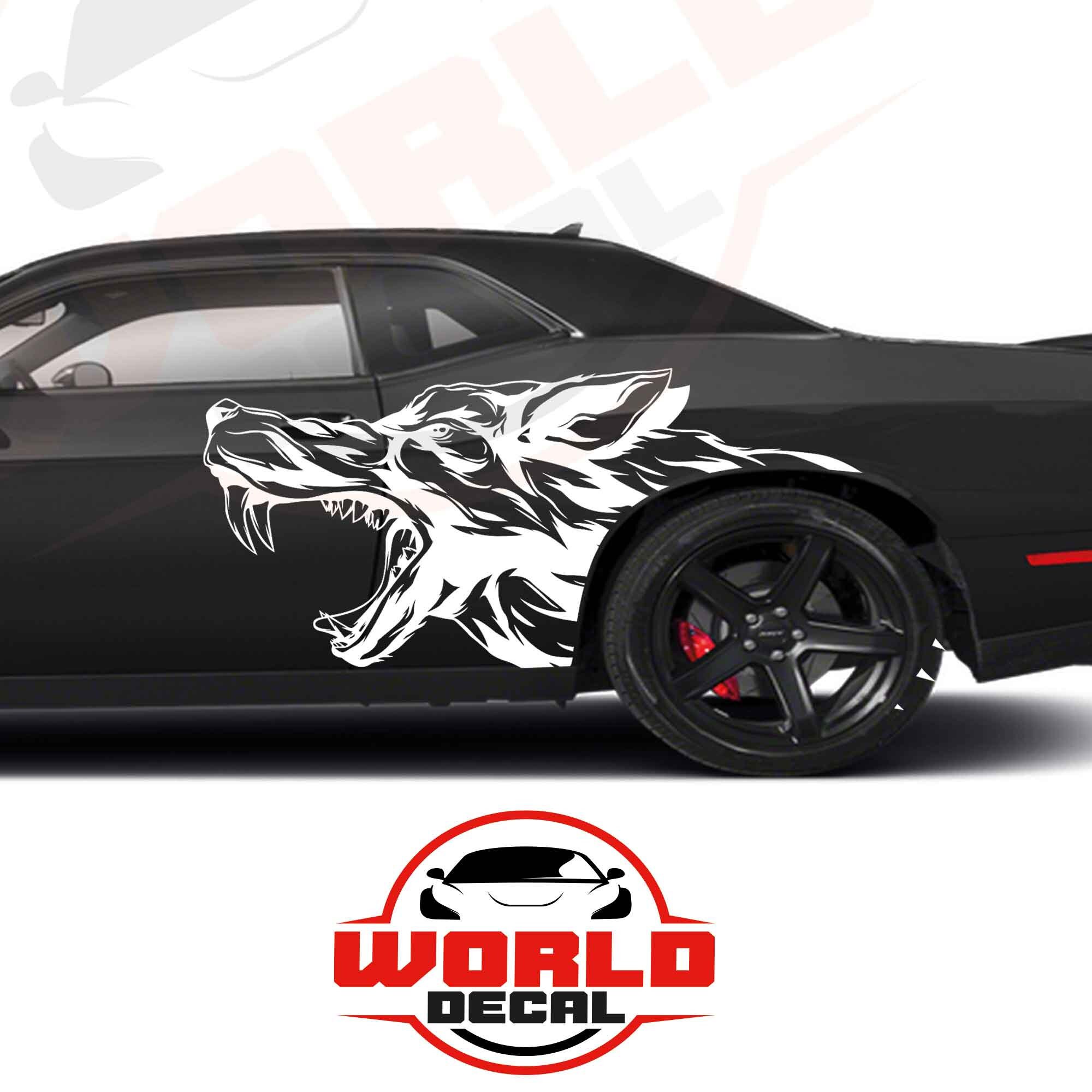 Angry Wolf Decal Wolf Decal Graphic Decal Special Design Decal Mustang ...
