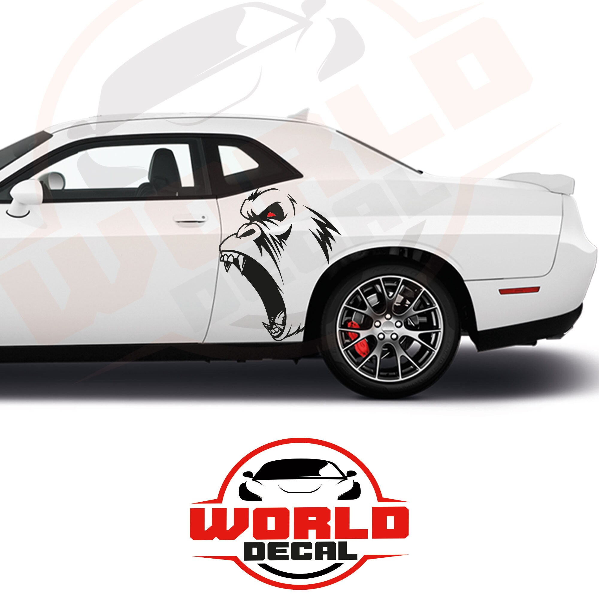 Angry Gorilla Decal Side Vinyl Decals Challenger Charger Mustang ...