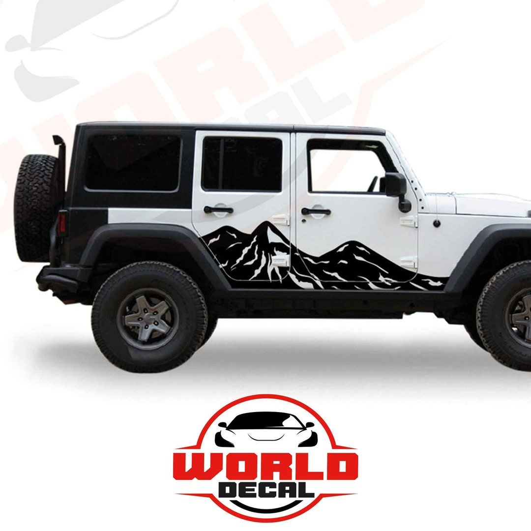 Mountain Decal Side Door Decal Graphic Decal Special Design Decal Jeep ...
