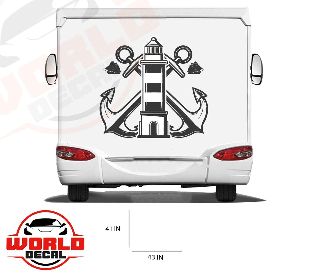 Caravan Decal Sea Tower Decal Anchor Decal Ship Decal Wrap Decal ...