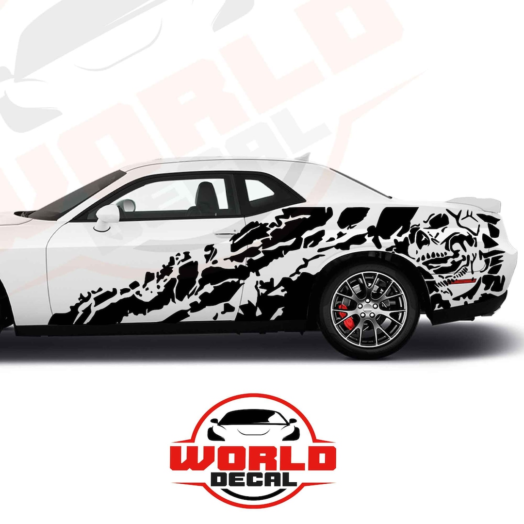 Nightmare Sticker Side Skull Sport Vinyl Design Graphics Decal Includes ...