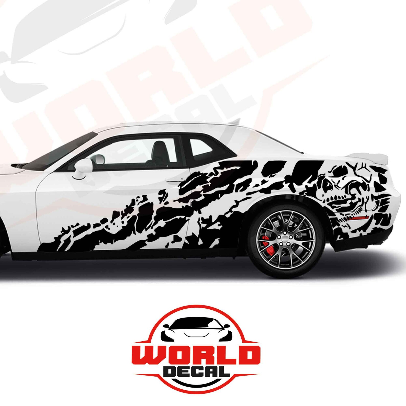 Nightmare Sticker Side Skull Sport Vinyl Design Graphics Decal Includes ...