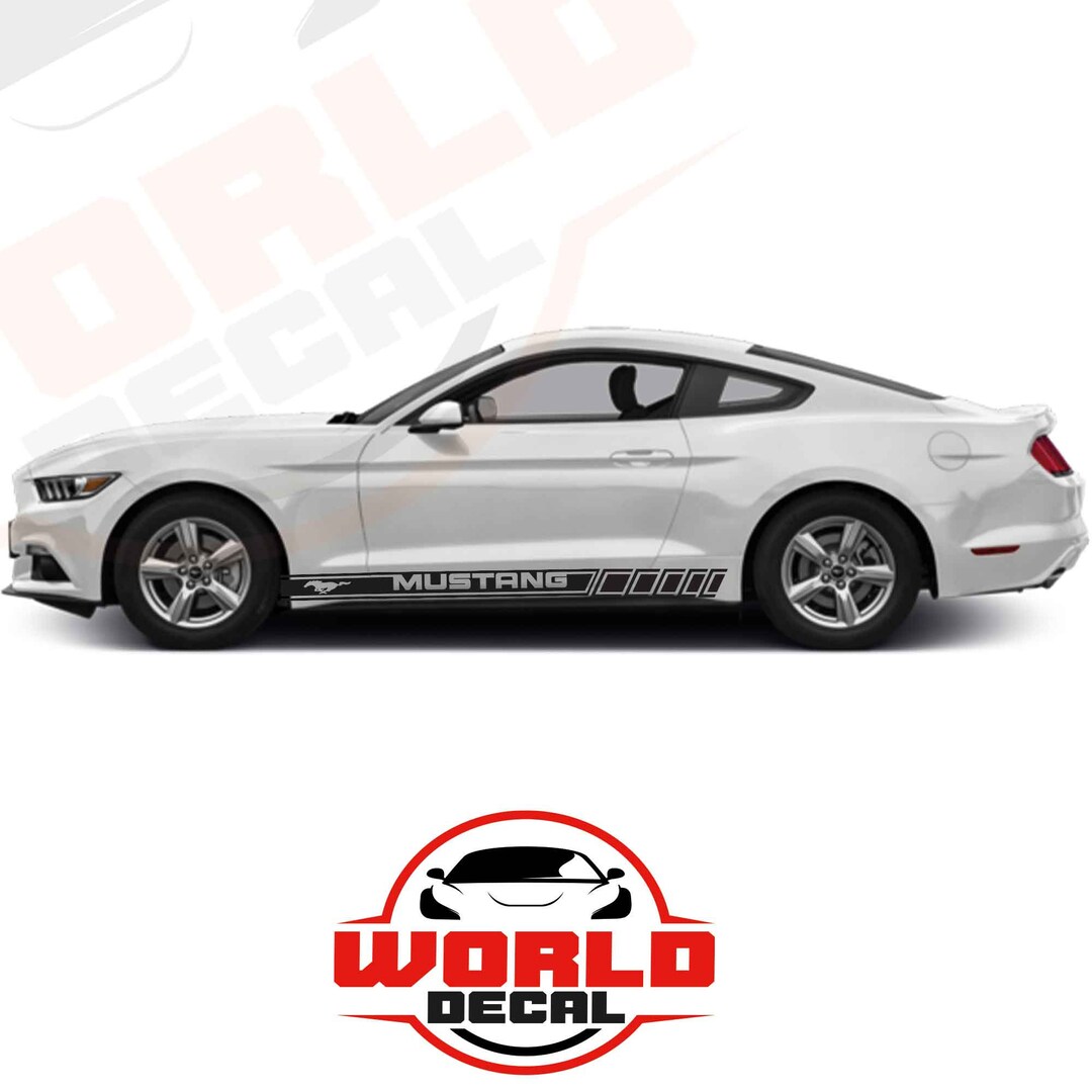 Ford Mustang Side Stripes Vinyl Body Decal Sticker Graphics Includes ...