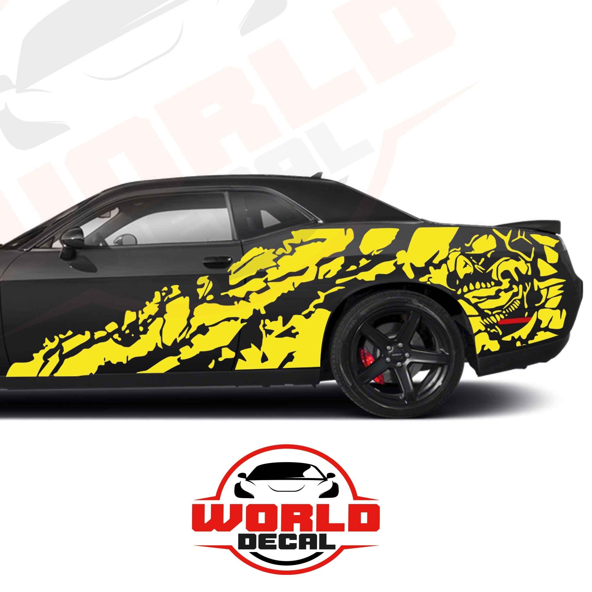 Nightmare Sticker Side Skull Sport Vinyl Design Graphics Decal Includes ...