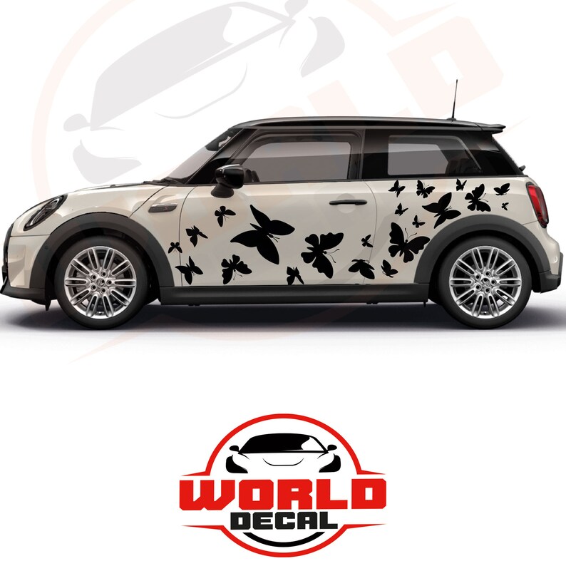 Butterfly Decals Side Vinyl Decal for Mini Cooper - Etsy