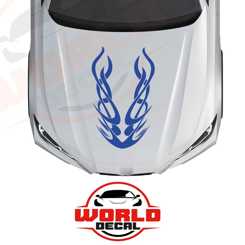 Hood Flame Decal Graphic Decal Special Design Decal Porsche Mustang ...