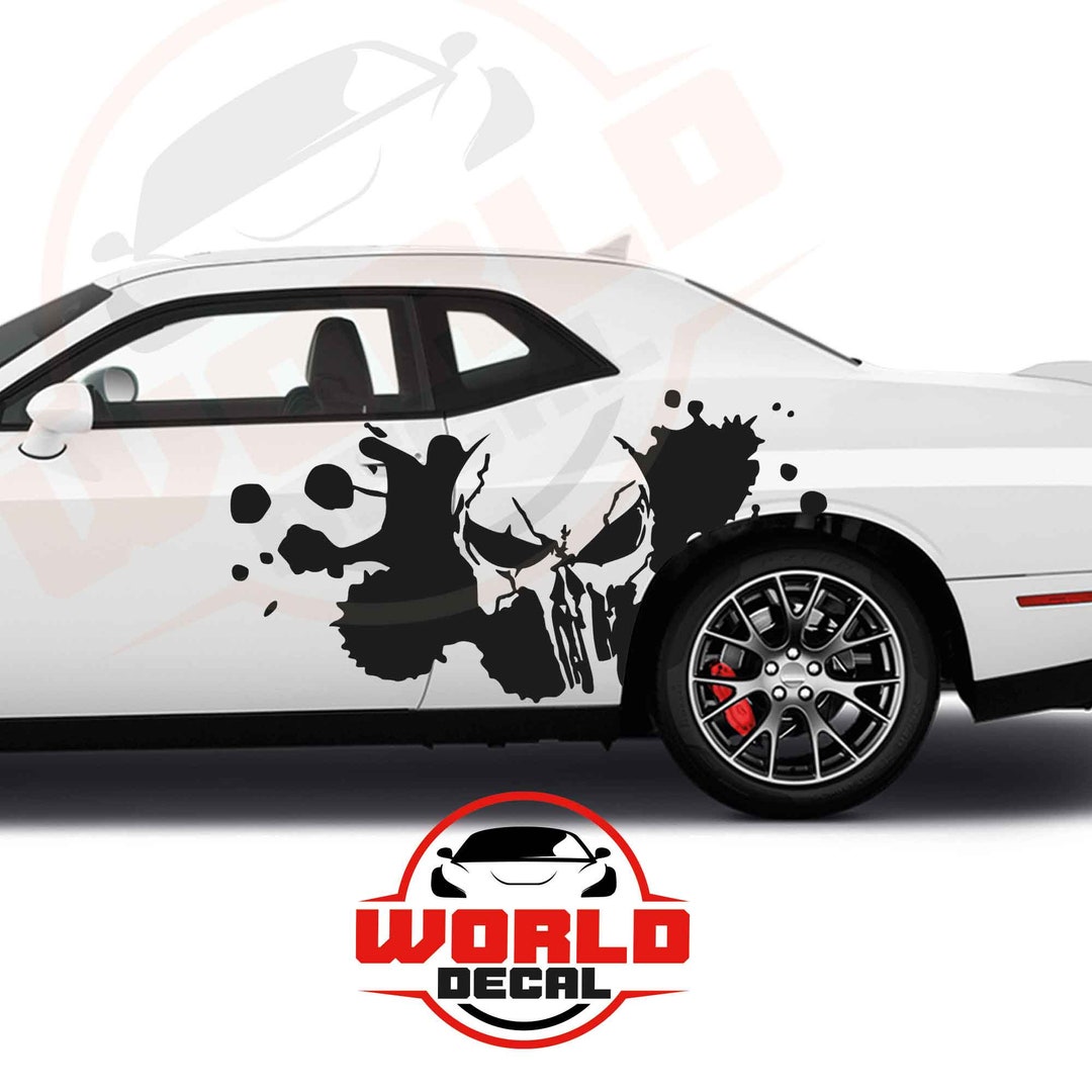 Skull Side Car Decal Rear Fender Top Decal Special Design Decal Mustang ...
