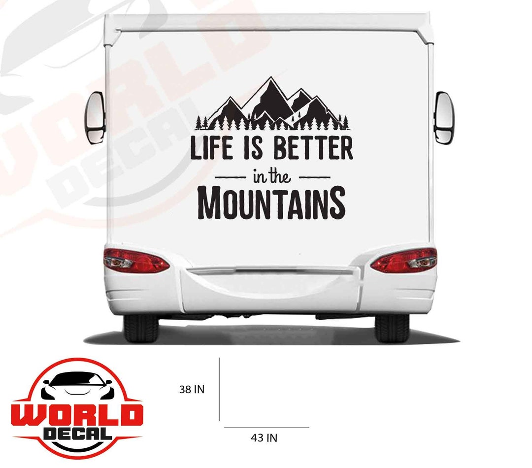 Caravan Decal Mountain Decal Forest Decal Special Design Decal - Etsy