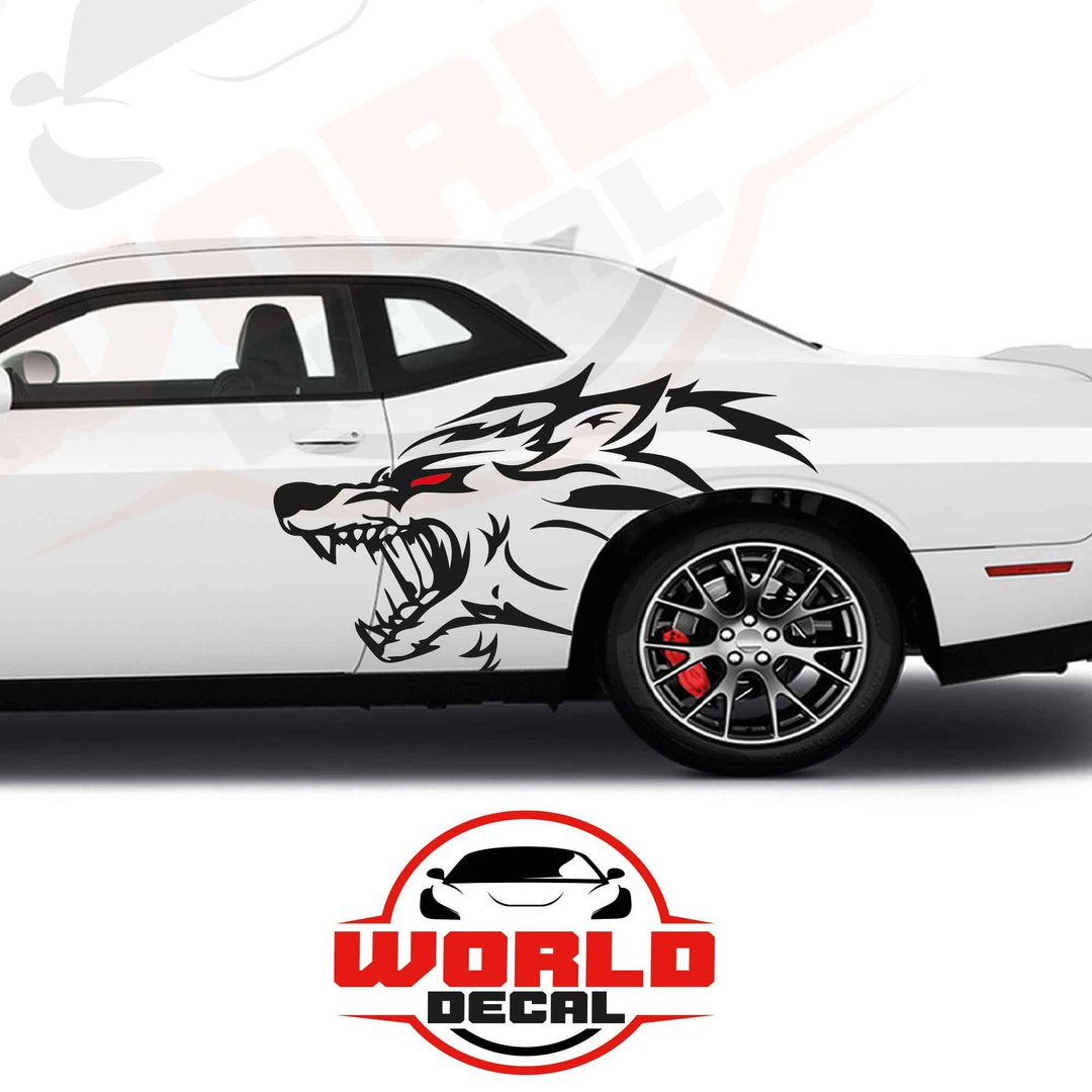 Angry Wolf Decal Wolf Decal Design Decal Special Design Decal Mustang ...