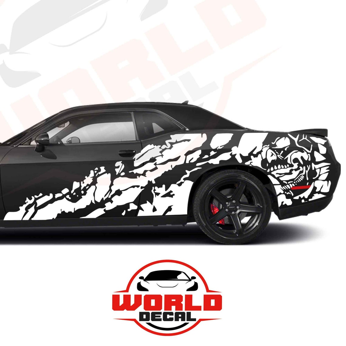 Nightmare Sticker Side Skull Sport Vinyl Design Graphics Decal Includes ...