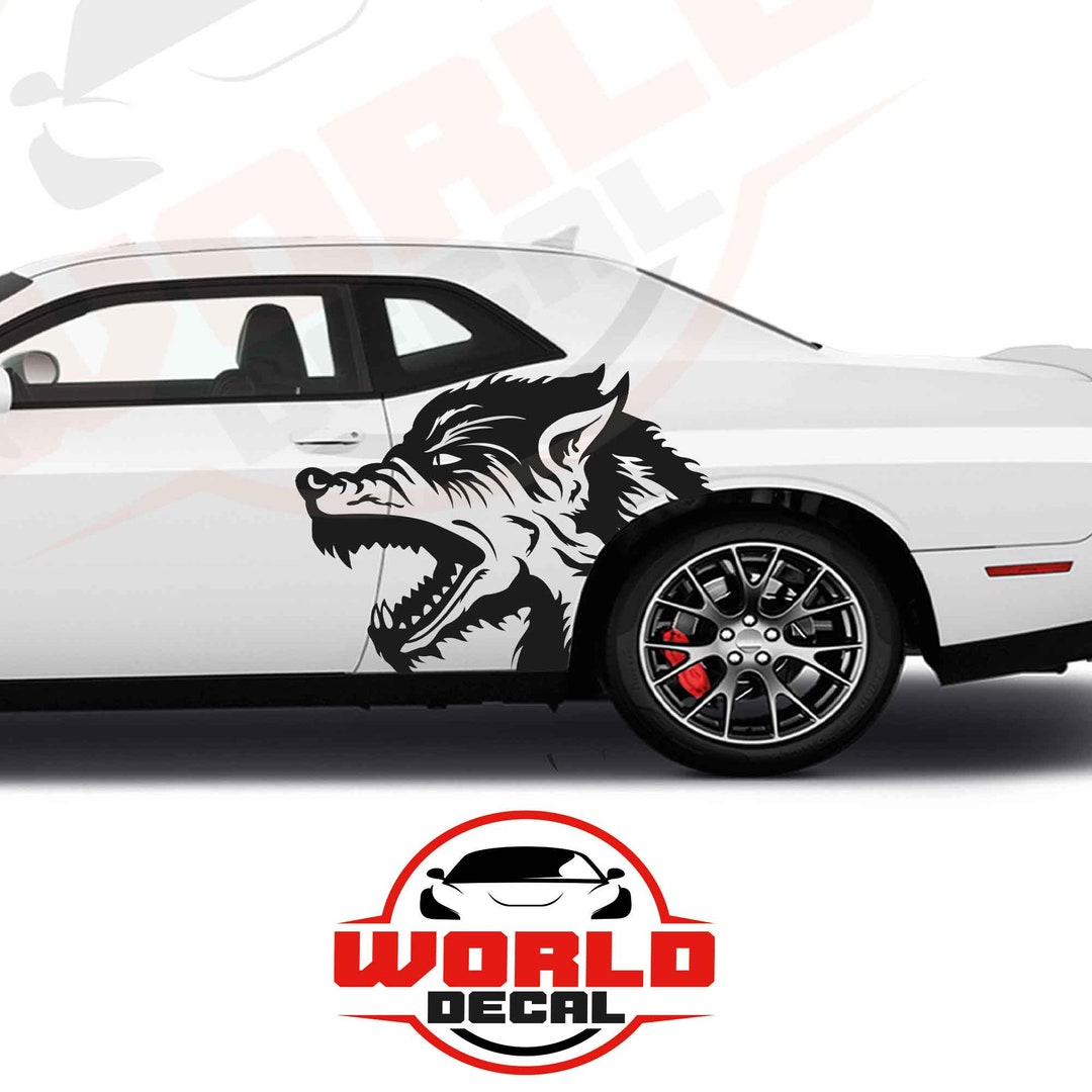 Angry Wolf Decal Wolf Decal Graphic Decal Special Design Decal Mustang ...