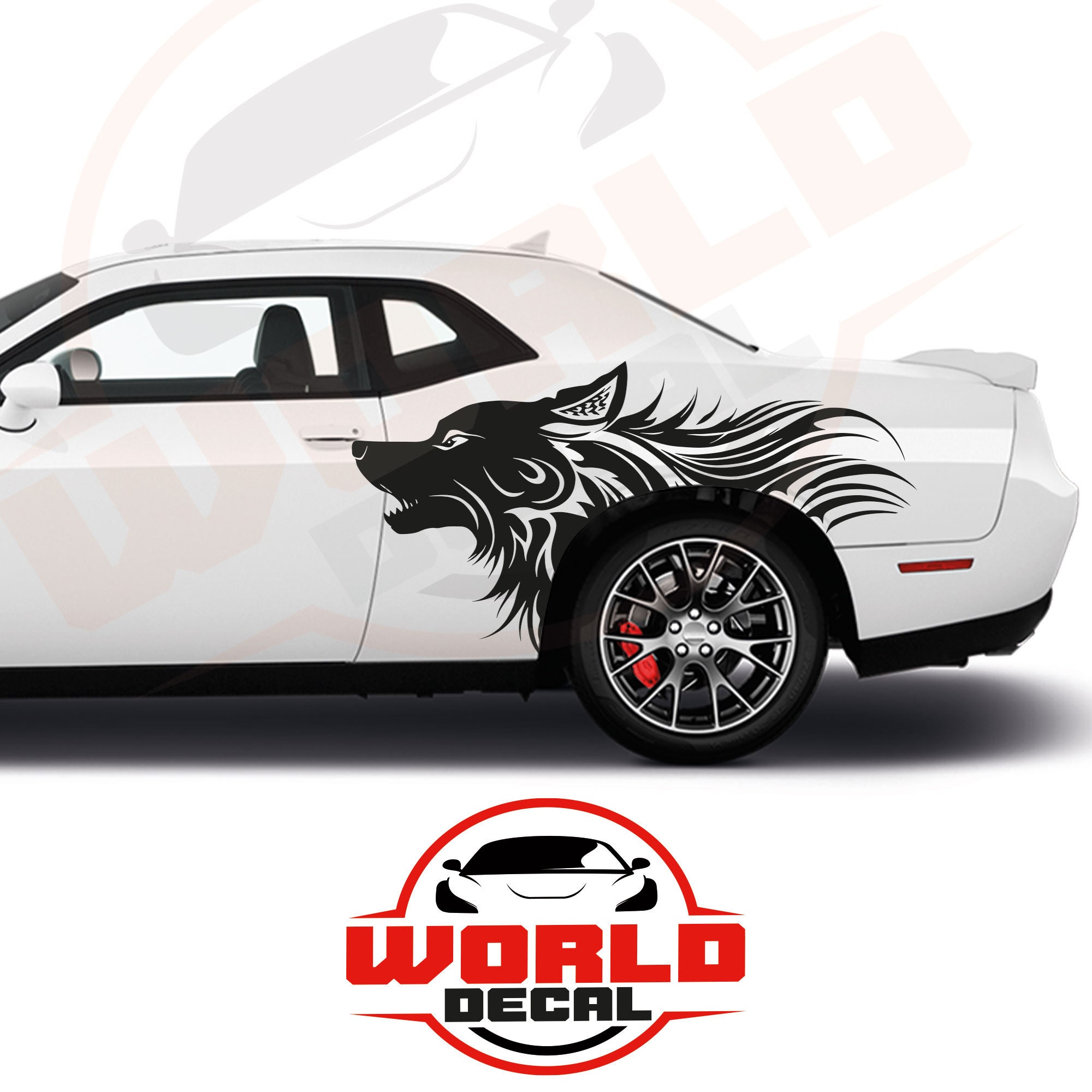 Wolf Decal Side Vinyl Decals Challenger Charger Mustang - Etsy