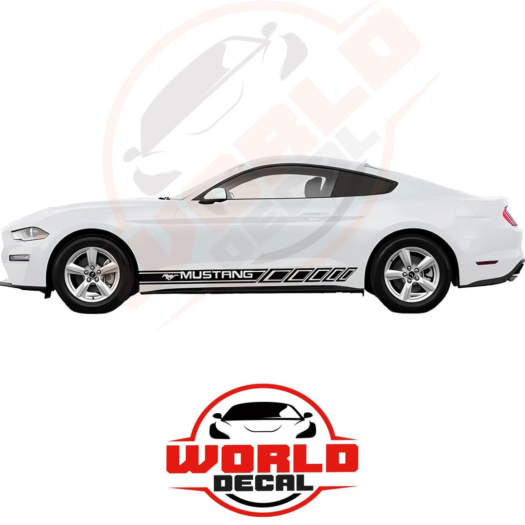 Ford Mustang Side Stripes Vinyl Body Decal Sticker Graphics Includes ...
