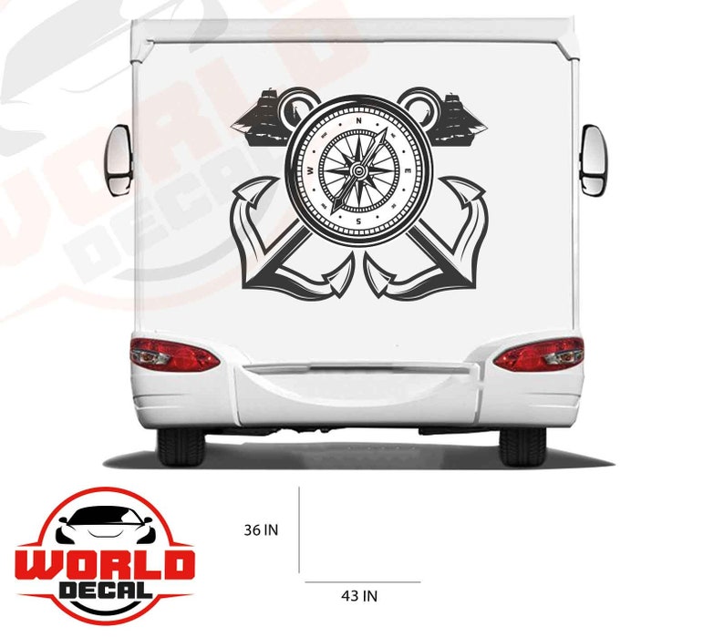 Caravan Decal Compass Decal Anchor Decal Ship Decal - Etsy