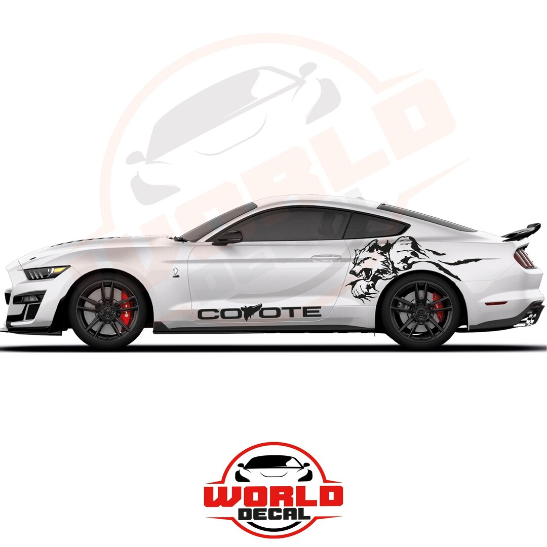 Coyote Car Decal, Aggressive Animal Side Body Vinyl Graphic - Etsy