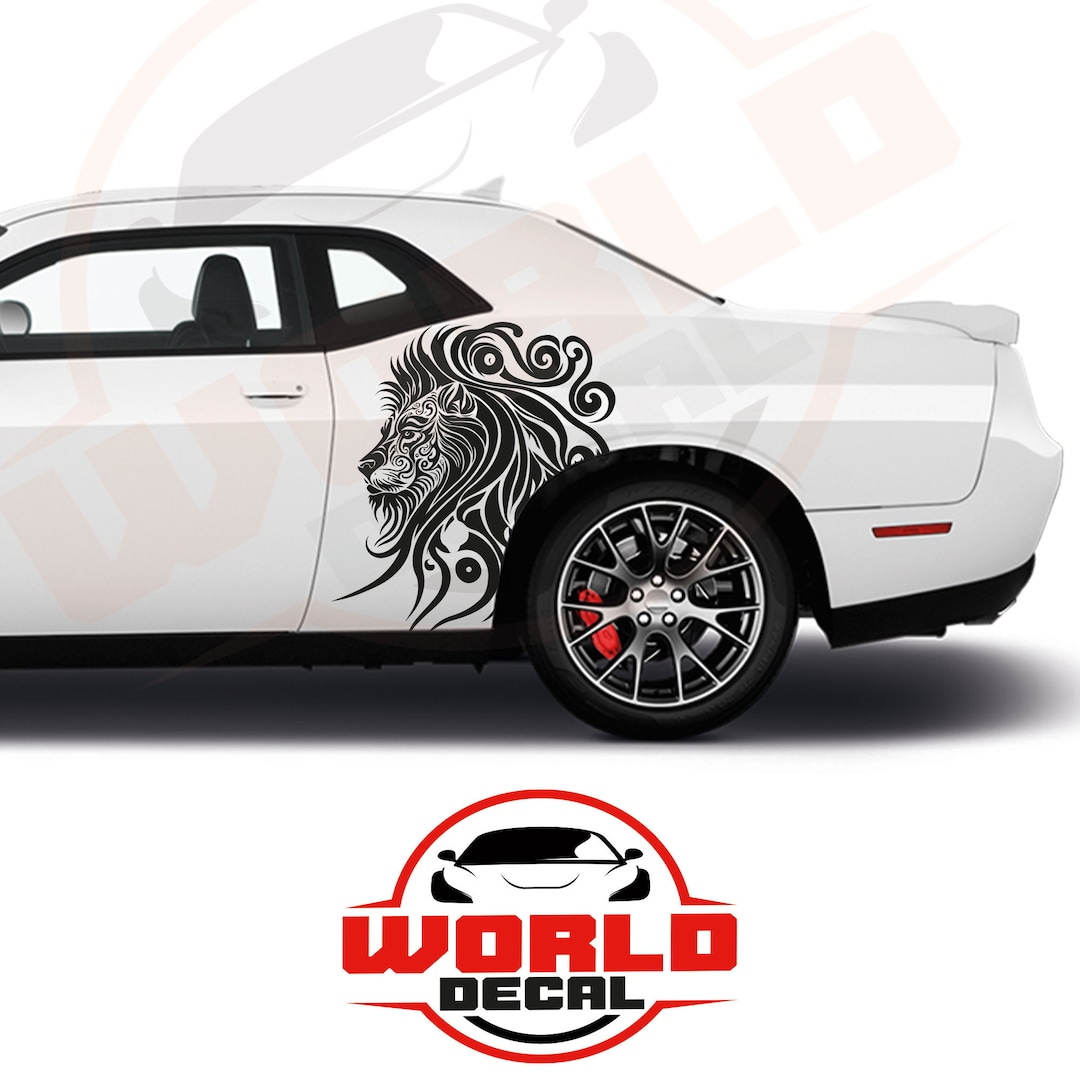 Lion Decal Side Vinyl Decals Challenger Charger Mustang - Etsy