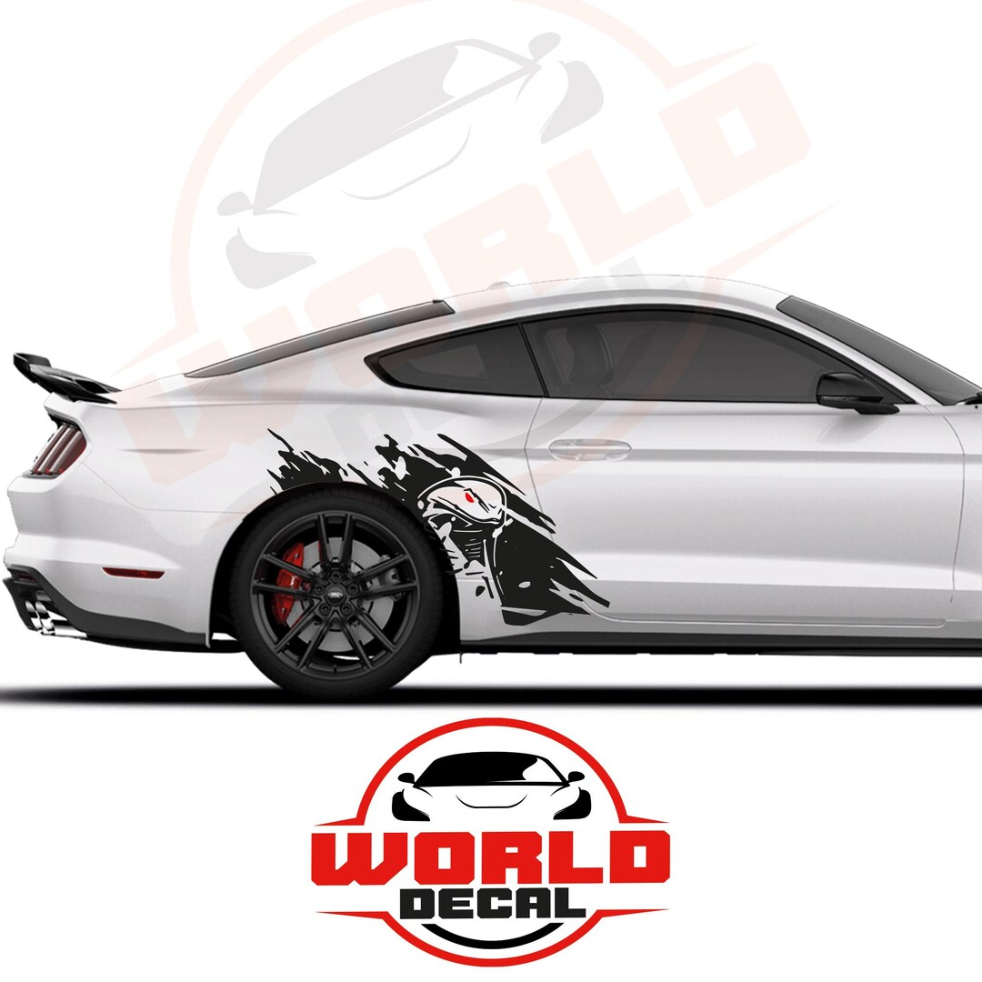 Angry Cobra Snake Torn Car Decal for Mustang Challenger Charger Jeep ...