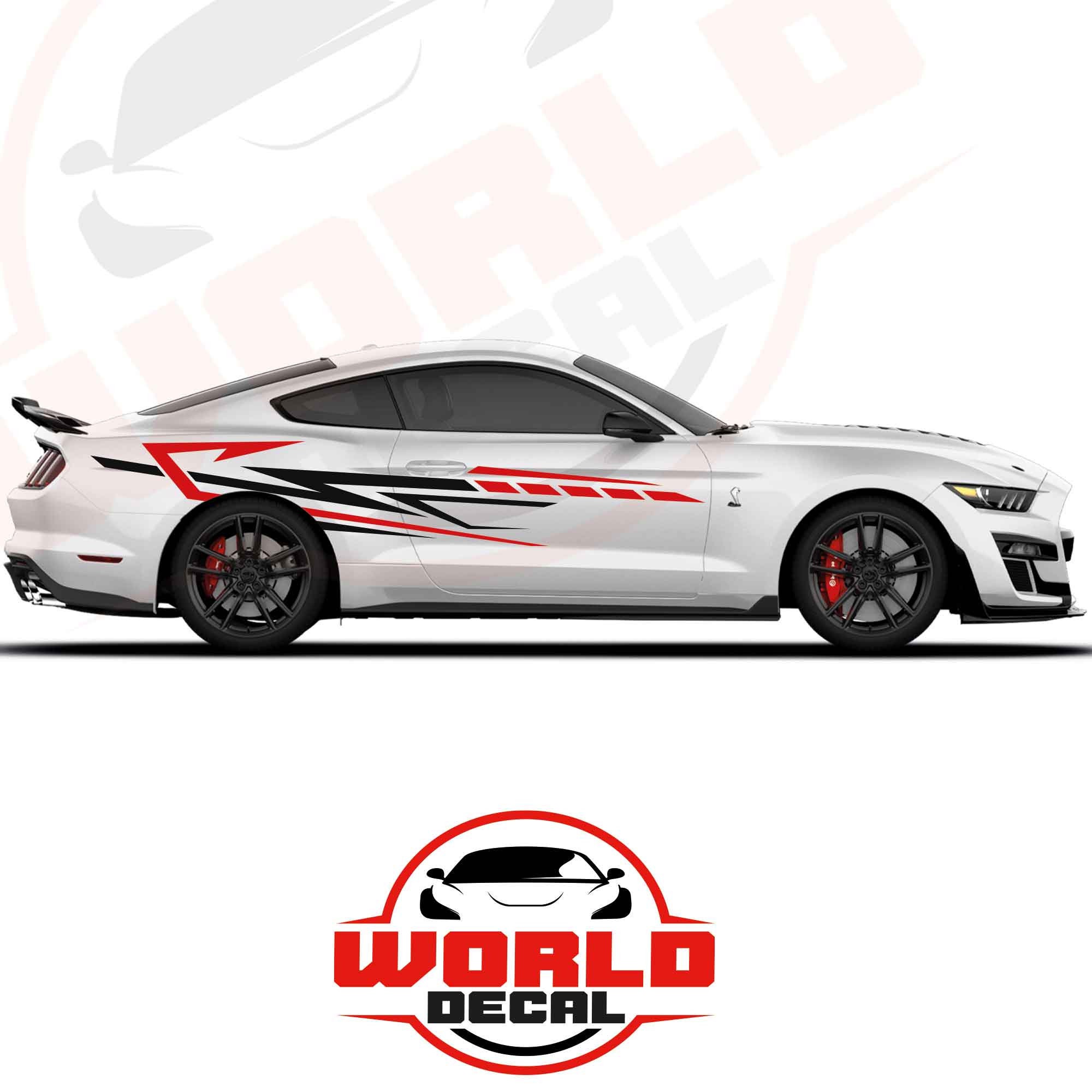 Racing Car Decal Stripes Car Skin Decal Mustang Challenger Charger ...