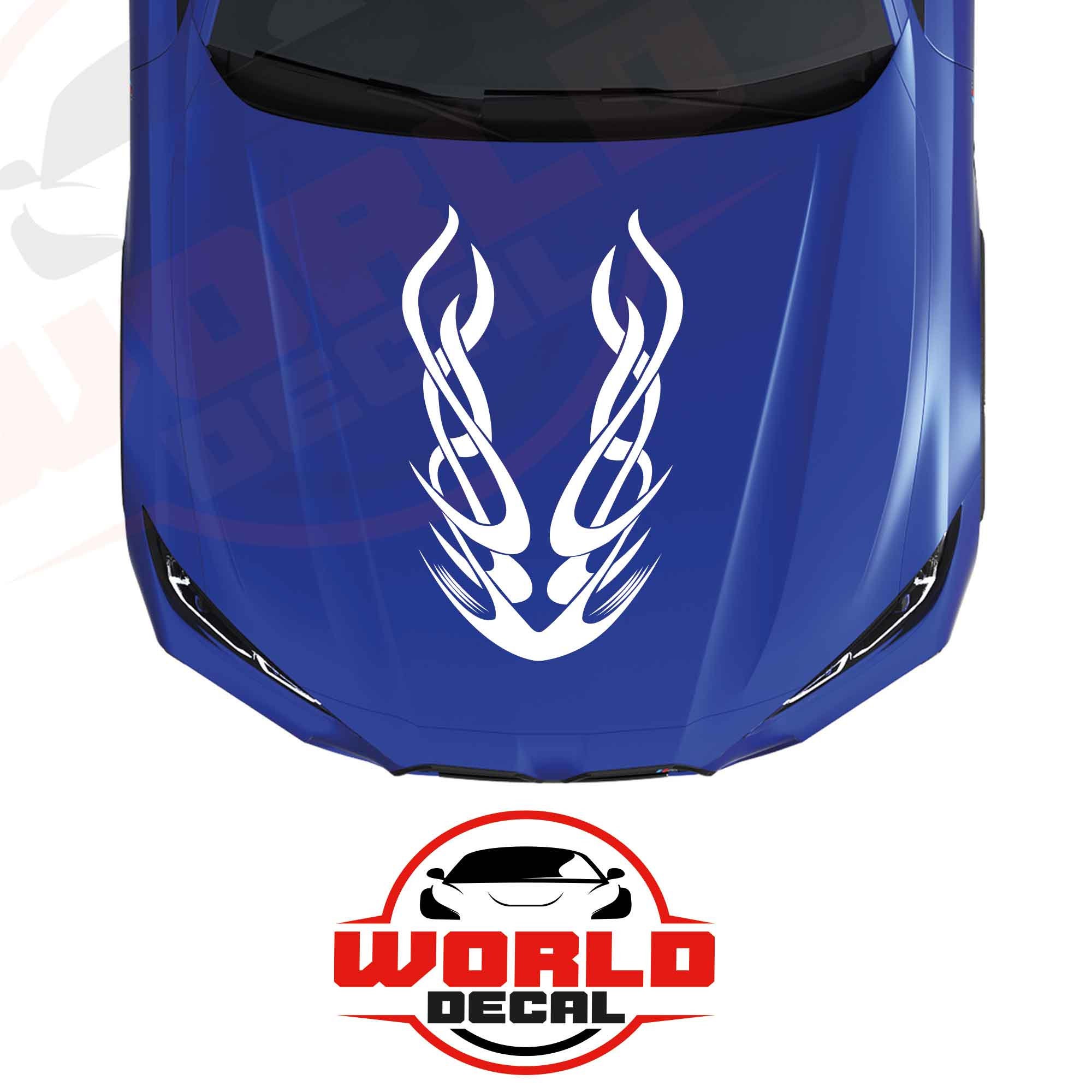 Hood Flame Decal Graphic Decal Special Design Decal Porsche Mustang ...