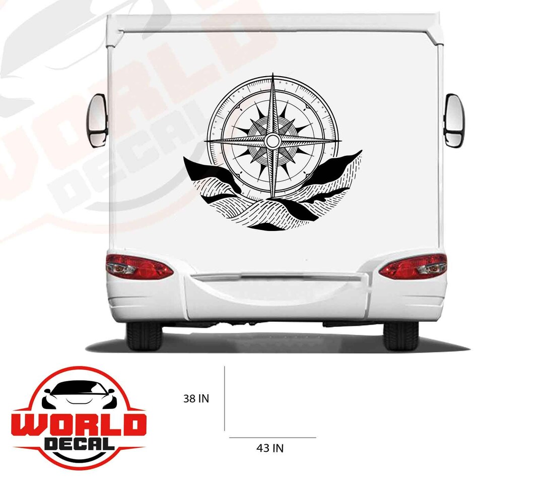 Caravan Decal Compass Decal Wave Decal Special Design - Etsy Australia