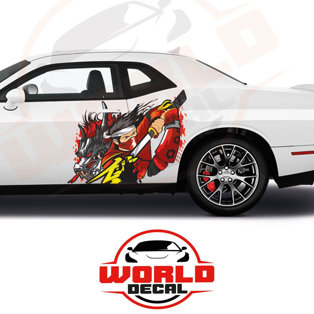 Warrior Character Decal Side Wrap Decals Challenger Charger Mustang - Etsy