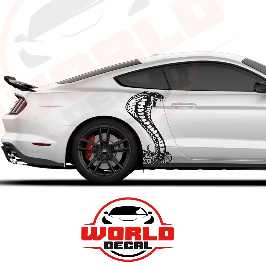 Cobra Snake Racing Muscle Car Decal Sticker for Mustang Decal Includes ...