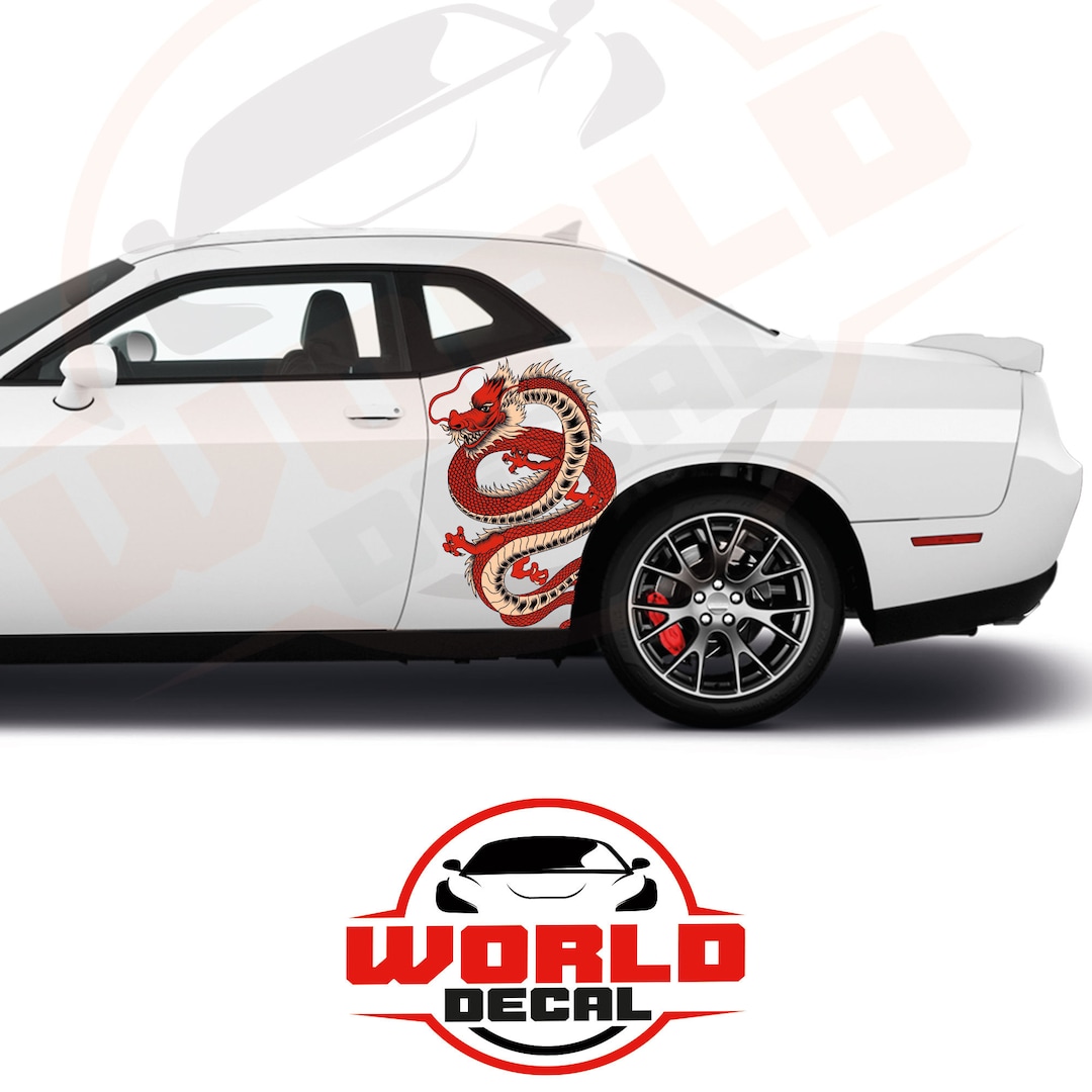 Dragon Wrap Decal Rear Fender Dragon Wrap Decal Mustang Charger ...