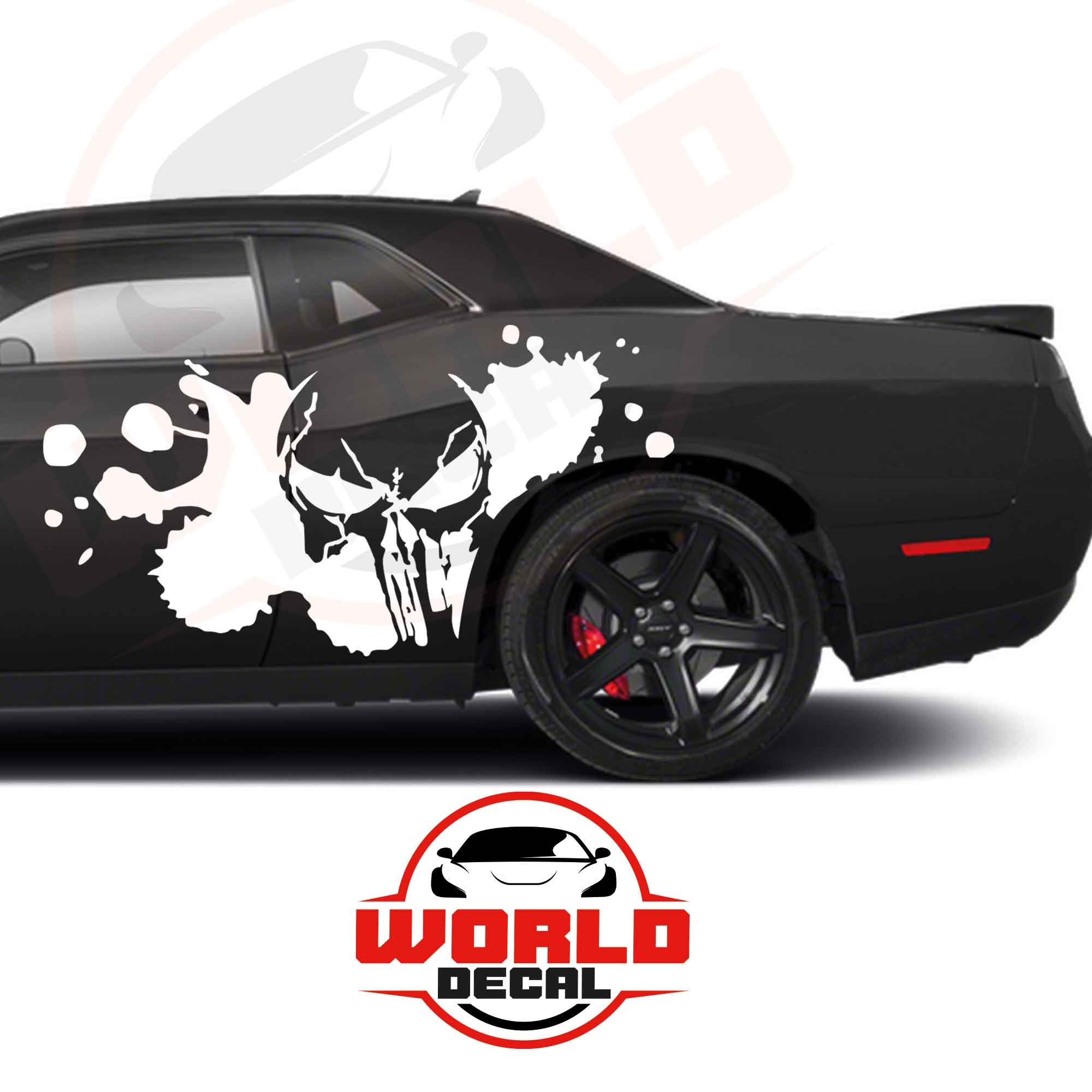 Skull Side Car Decal Rear Fender Top Decal Special Design Decal Mustang ...