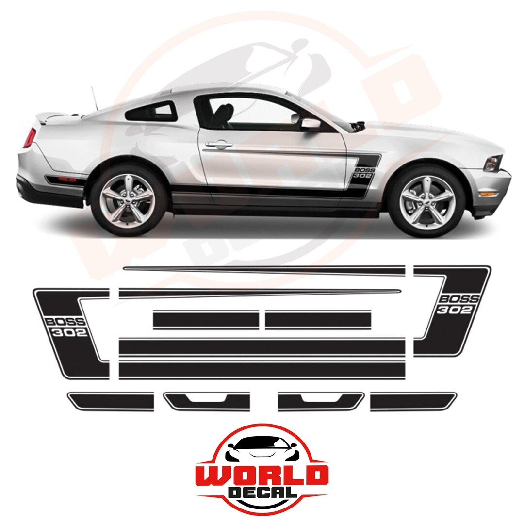 Boss 302 Style Racing Stripes, Vinyl Side Body Graphics - Etsy