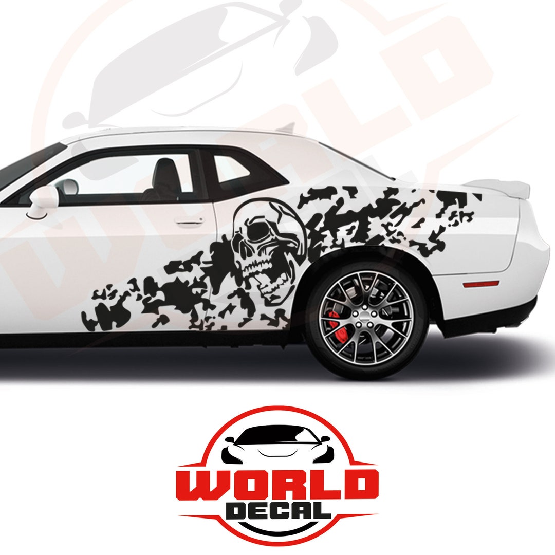 Skull Splash Decals Side Vinyl Decal Challenger Charger Mustang ...
