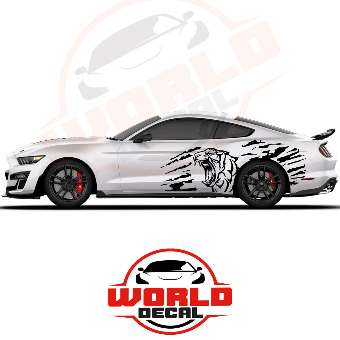 Tiger Paw Print Decal Tiger Decal Mustang Challenger Charger Includes ...