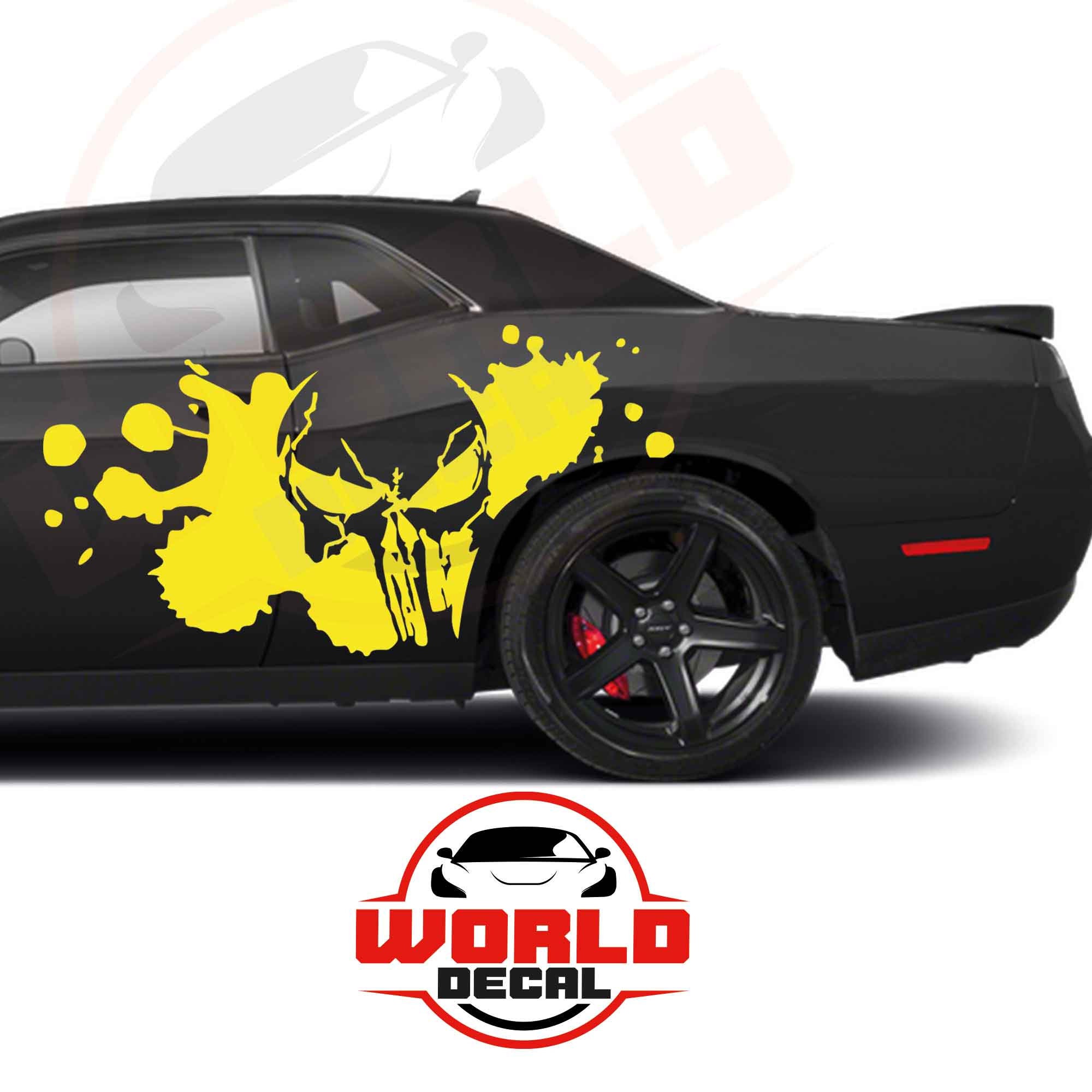 Skull Side Car Decal Rear Fender Top Decal Special Design Decal Mustang ...