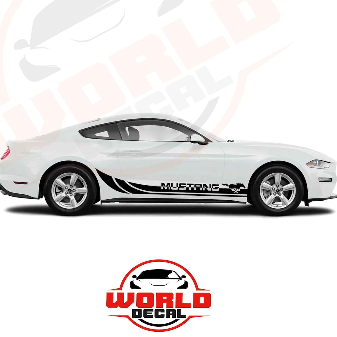 Ford Mustang Pony Rocker Side Stripes Graphics Decals Includes Both ...