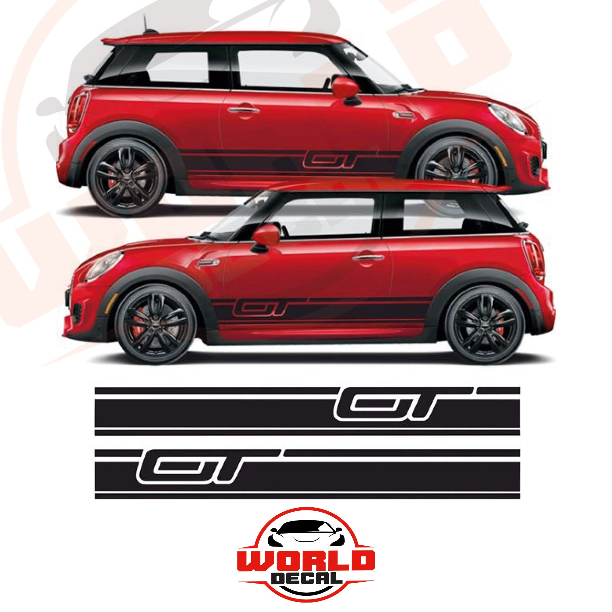 Mini Cooper GT Decal Side Vinyl Decal for Mini Cooper Includes Both ...