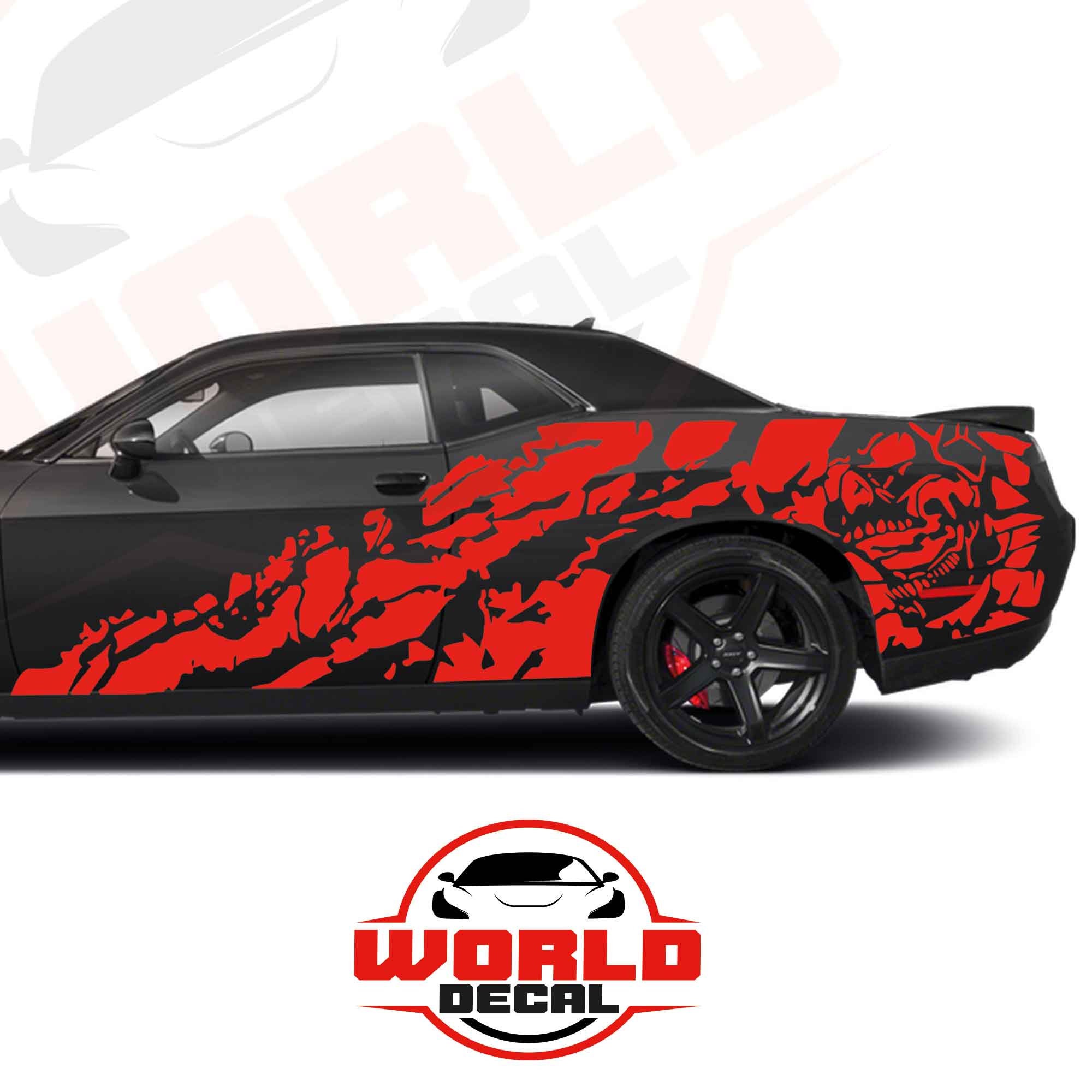 Nightmare Sticker Side Skull Sport Vinyl Design Graphics Decal Includes ...