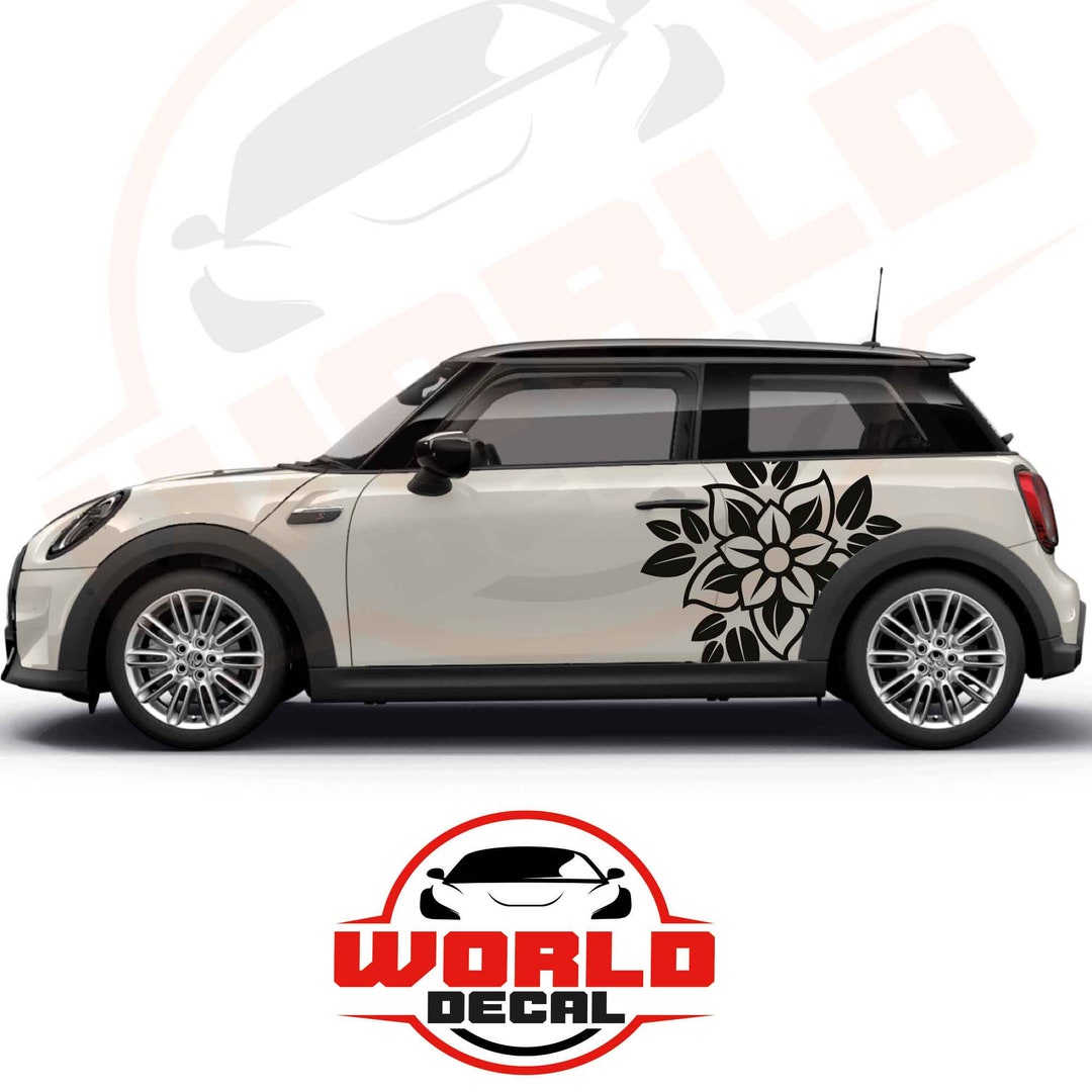 Mini Cooper Flower Side Decal Graphics Vinyl Compatible With Mini ...