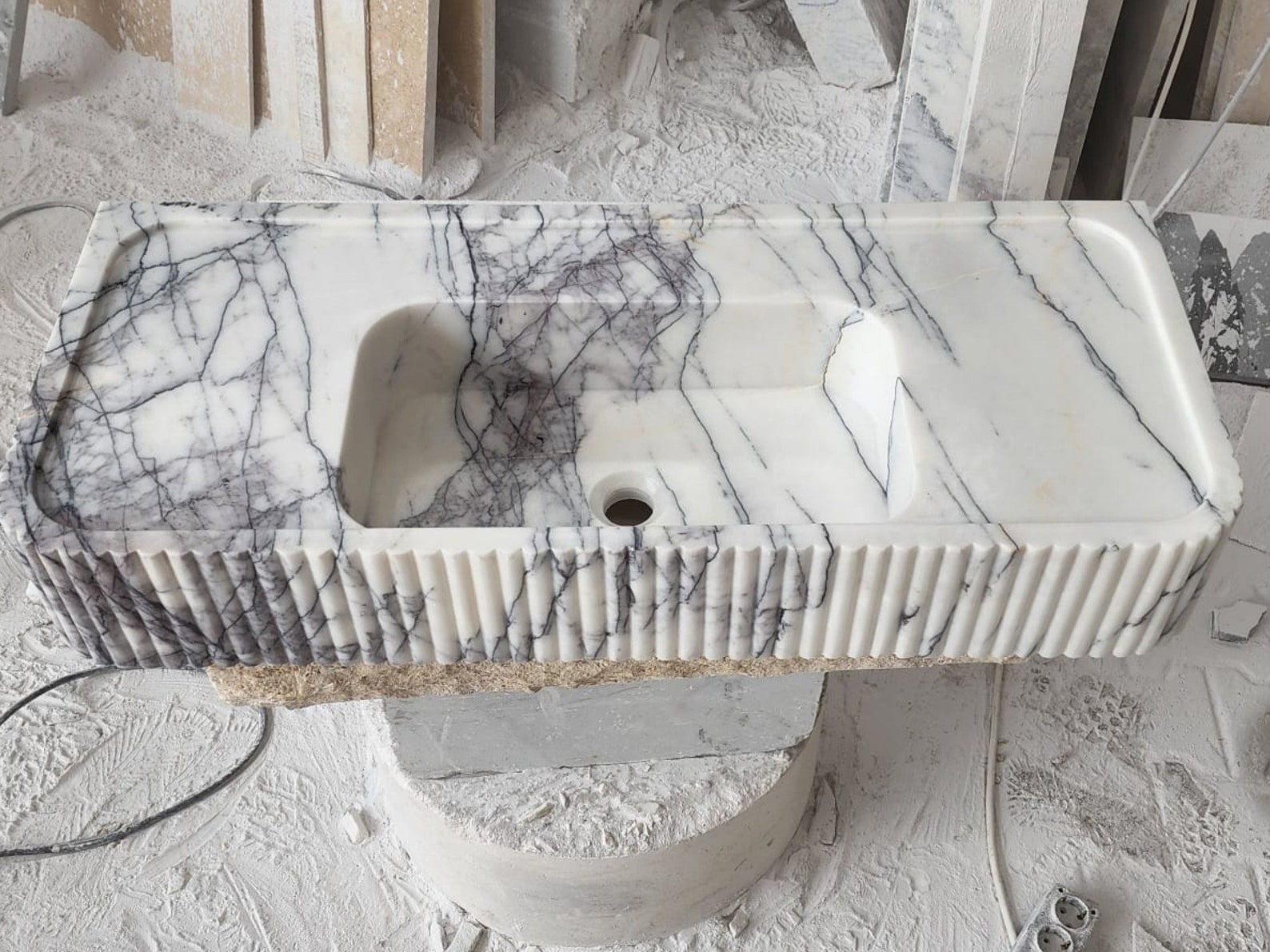 Lilac Marble Countertop Sink: Custom Bathroom Vanity (16" X 36" X 6 ...