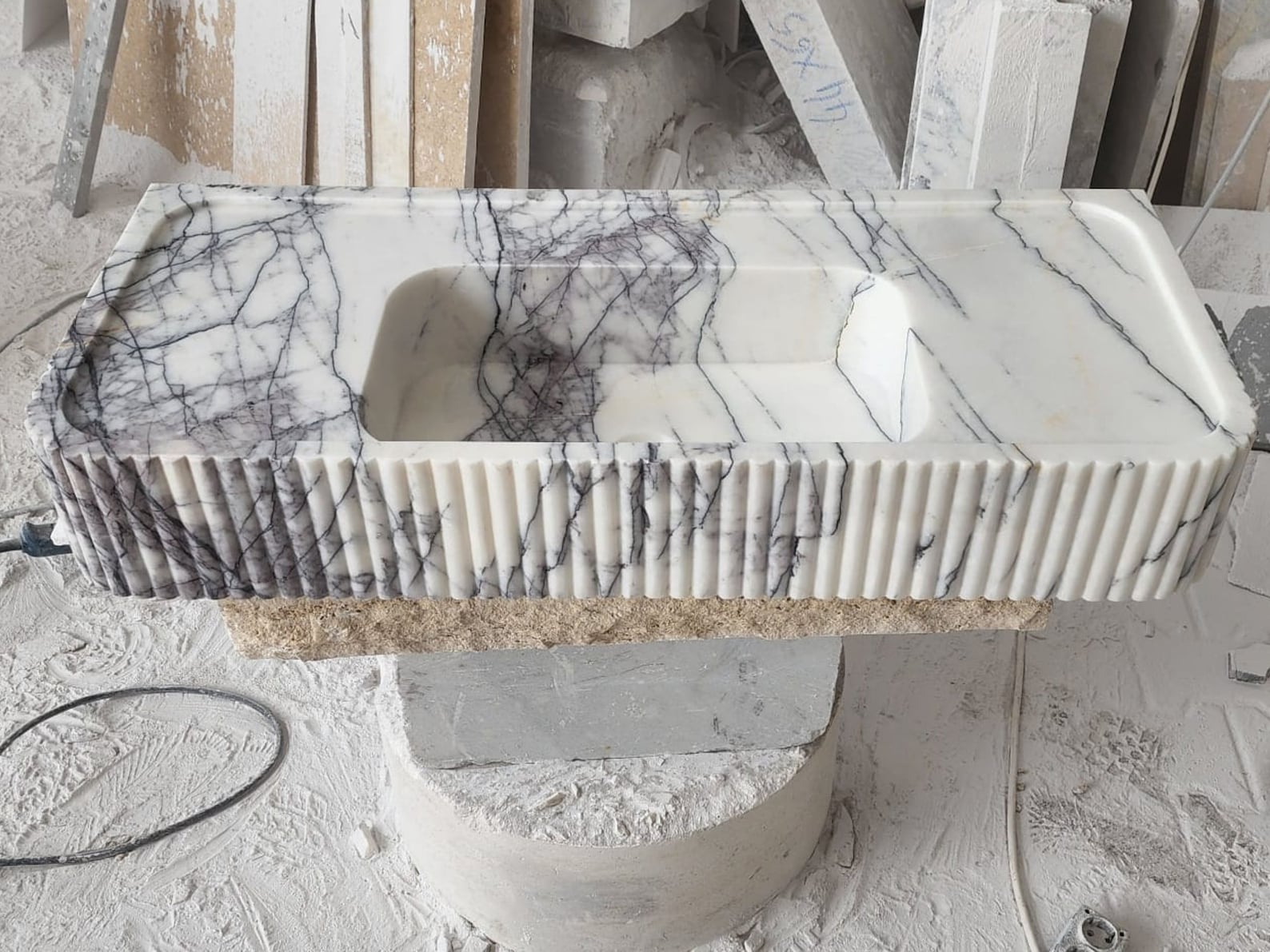 Lilac Marble Countertop Sink: Custom Bathroom Vanity (16" X 36" X 6 ...