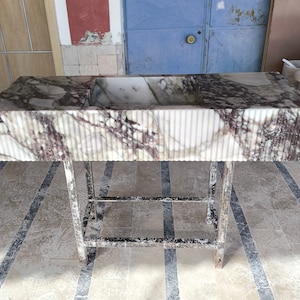 Luxury Calacatta Monet Marble Sink, Wall Mounted Powder Room Sink ...