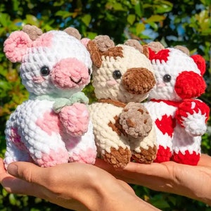 Small Cute Cow Crochet Pattern - Etsy