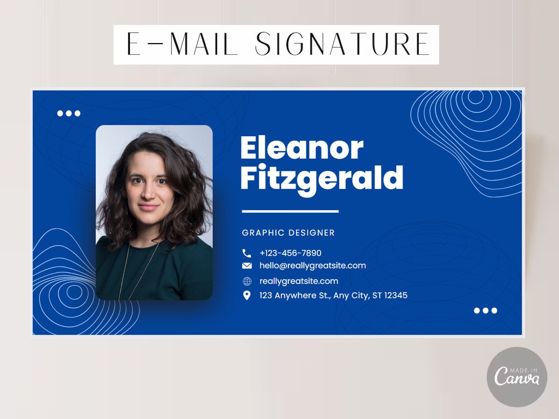 New Gmail Email Signature Template. You Can Edit This in Canva - Etsy